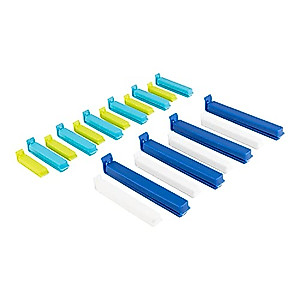 Linden Sweden Twixit! Bag Clips - Set of 20 - Keep Food Fresh, Prevent Spillage - Great for Storage and Organization - Microwave, Freezer and Dishwasher-Safe - BPA-Free