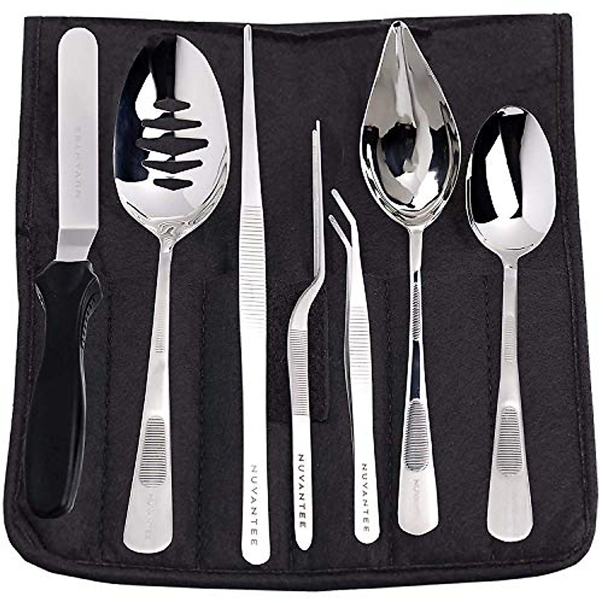 Nuvantee Plating Tools - Professional Chef Kit - 8 Piece Culinary Plating Set - Stainless Steel