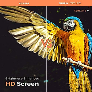 SUNPIN Portable DVD Player 12.5" with HD Swivel Screen, 5 Hours Long Lasting Battery, Car Headrest Mount Case, Car Charger, Power Adaptor, Support USB/SD Card/Sync TV/Multiple Disc Formats, Purple