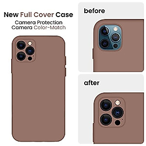Cordking iPhone 11 Pro Max Case, Silicone [Square Edges] & [Camera Protecion] Upgraded Phone Case with Soft Anti-Scratch Microfiber Lining, 6.5 inch, Light Brown