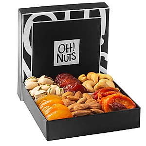 Assorted Nuts & Dried Fruits Gift Basket - Holiday Snack Box for Birthdays, Anniversaries, Care Packages