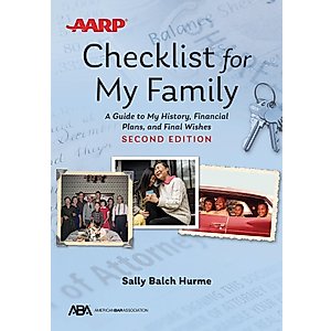 ABA/AARP Checklist for My Family: A Guide to My History, Financial Plans, and Final Wishes, Second Edition