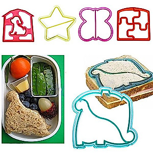 Fashionclubs Kids Sandwich And Bread Press Cutter Maker Mould (dinosaur)