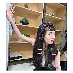 DEEINN Hair Clips, 50 Pcs Butterfly Pastel Hair Clips Mini Cute Accessories for Hair 90s Girls Women, Matte Colors