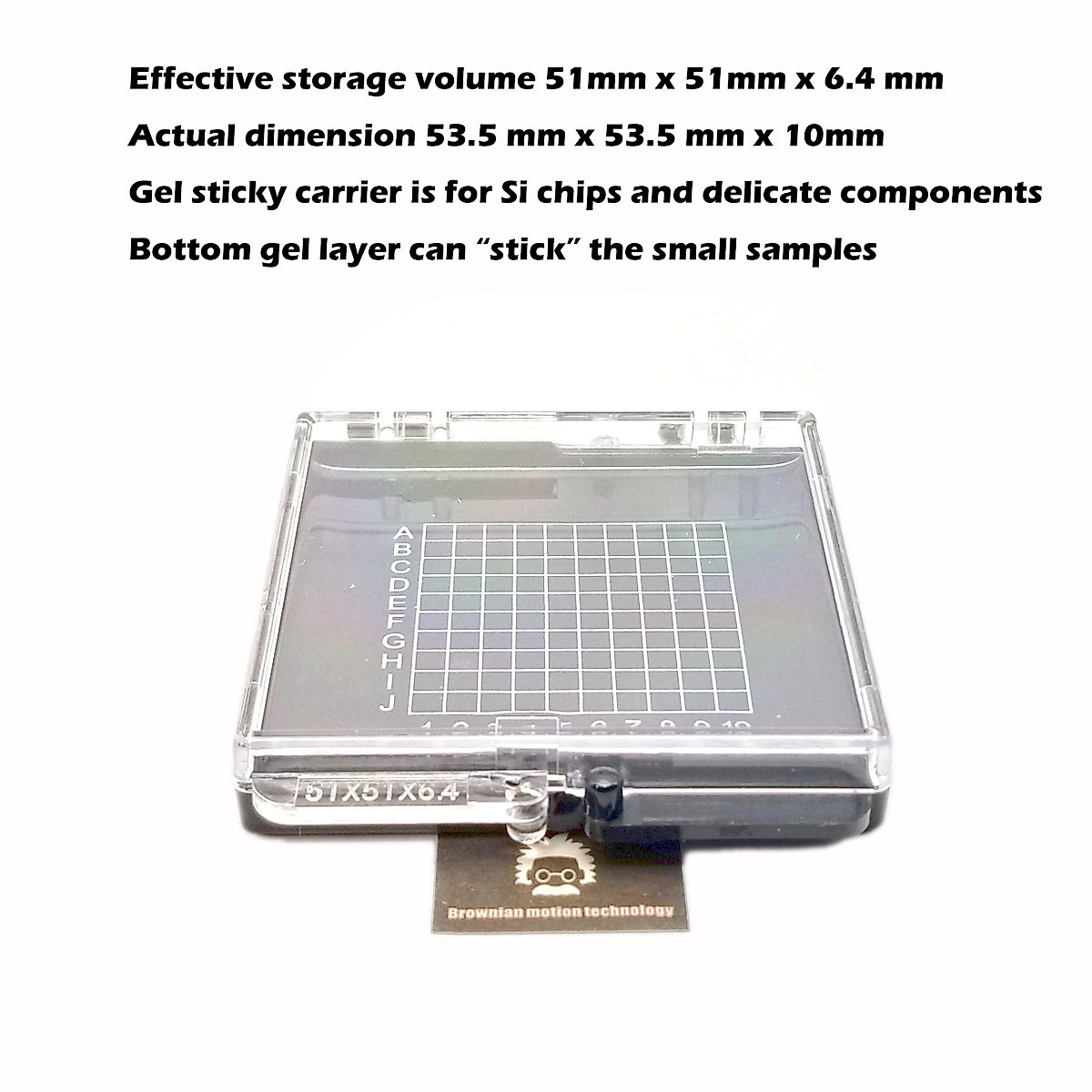 Gel Sticky Sample Box for Silicon chip Sample Holder 5510 2PCS