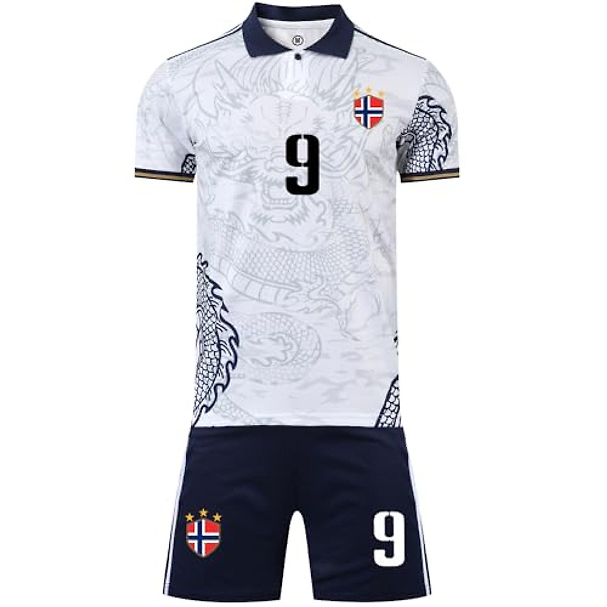 ELTONYA Soccer Jersey for Boys Kids Haalandd #10 Norway HOM Football Jersey Kit Dragon Sports Team Shirts&Shorts Uniform