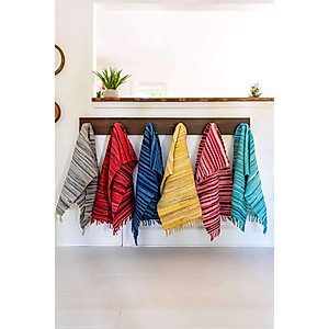 Unique Loom Chindi Cotton Collection Soft Hand Woven Natural Fiber Striped Area Rug, 2 ft 2 in x 3 ft, Yellow/Ivory