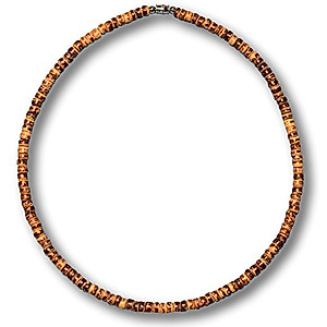 Native Treasure 18" Mens and Womens Tropical Summer Beach Surfer Necklace From the Philippines, Mixed Brown Coconut Beads