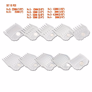 Professional Hair Clipper Guards Guides Hair Cutting Guides #3170-400- 1/8” to 1 fits for All Wahl Clippers