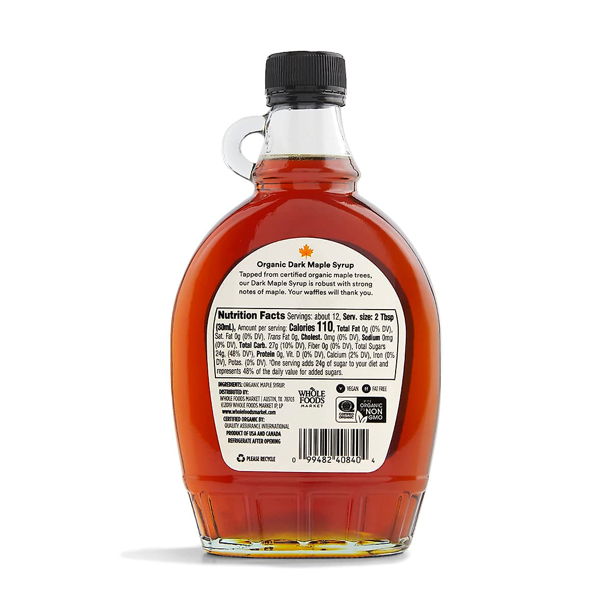 365 by Whole Foods Market, Organic Grade A Dark Maple Syrup, 12 Fl Oz