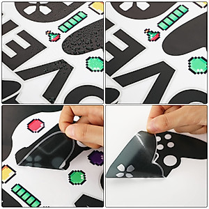 Gamer Room Decor Gaming Wall Decals Sticker Gamer Decals Boys Room Decals Video Game Decor Eat Sleep Game Wall Decal for Gamer Bedroom Playroom Decorations (Classic Style)