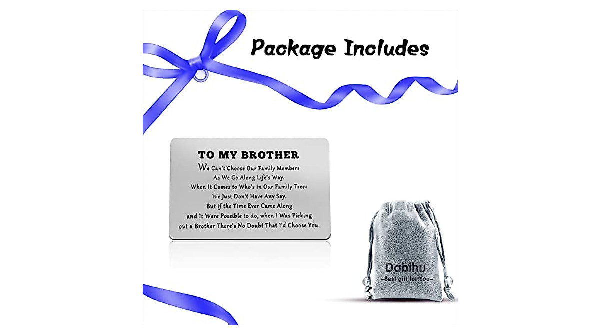 Personalized Brother Gift Wallet Card - Heartfelt Engraved Keepsake