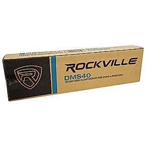 Rockville DMS40 40" Microphone Boom Arm Studio Podcast USB Mic Stand+Desk Clamp