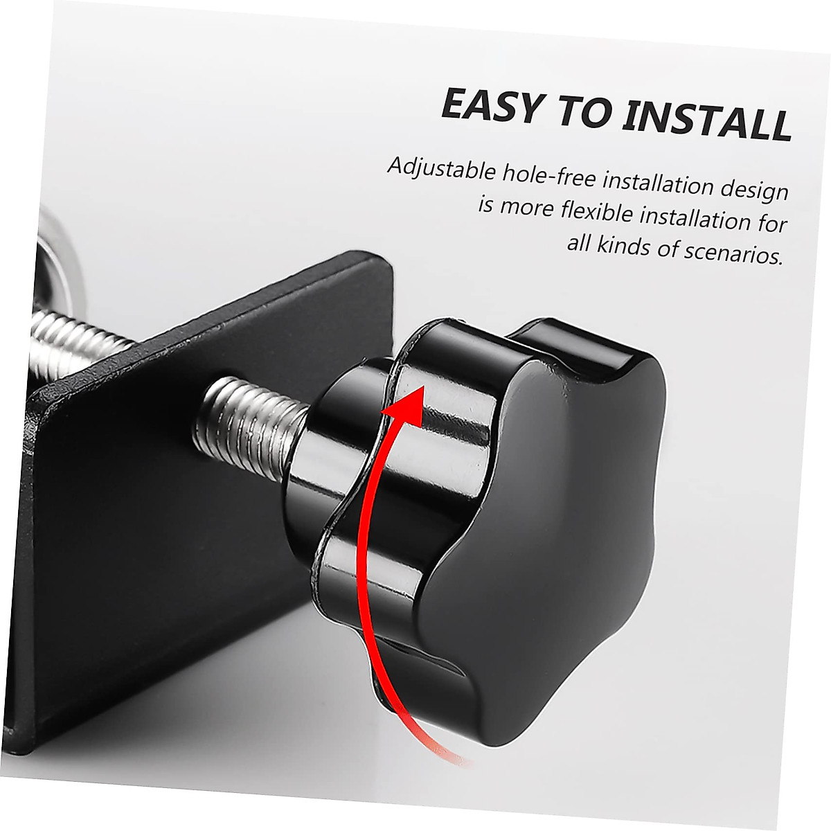 2pcs Bezel retaining Clip Office Desk Partition Support Screen Clip Holder Tables Adjustable Office Desk Tabletop Partition Clamp Protective Screen Aluminum Alloy No Punching