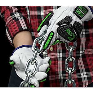 MAGID T-REX Rebel Series TRX814 Goatskin para-Aramid Lined Driver Impact Glove – Cut Level A6-9/L (1 PR), White