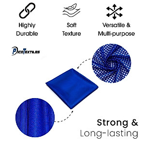 Pico Textiles 2 Yards Bolt – Royal Blue Polyester King Mesh Jersey Fabric - 60" Wide - Large Holes - Durable Athletic Mesh Fabric for Sewing Soccer and Basketball Jerseys Uniforms