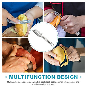BESTONZON Multifunction Paring Knife Stainless Steel Peeler Gourd Grater Parer for Vegetable Fruit