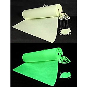 Glow in The Dark Fabric, Luminescent Phosphorescent Fabric, Glow Material for Clothes, Hats, Garments and Multiple Usage, Glows up to 5 Hours (39 x 53 inch)