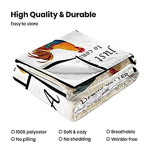 Just A Girl Who Loves Chickens Throw Blanket Soft Farm Chicken Blankets for Women Men Lightweight Throw for Farm Decor Bed Sofa