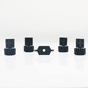 Tires Wheels and Axles Sets - 56 Pieces Brick Accessories Basic Classic Building Block Toys,Car Truck Wheels Parts