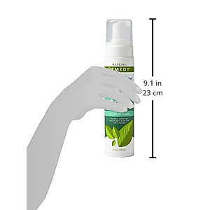 Medline Remedy Phytoplex Hydrating Cleansing Foam, No-Rinse Body Wash and Shampoo, Paraben and Sulfate-Free, 8 fl oz