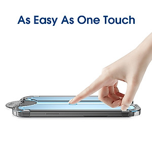 amFilm Auto-Alignment OneTouch for iPhone 16 Pro [6.3''] Screen Protector + Camera Lens Protector, Tempered Glass, 30 seconds Installation, Bubble Free, Case Friendly, Anti-Scratch [2+2 Pack]