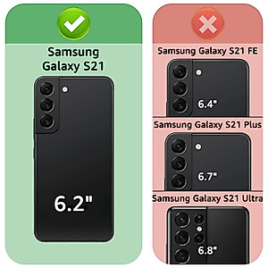 XcaseBar for Samsung Galaxy S21 Wallet case with Zipper Credit Card Holder【RFID Blocking】, Flip Folio Book PU Leather Phone case Shockproof Cover Women Men for Samsung S21 case Wine Red