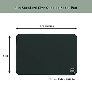 The Silicone Kitchen Silicone Oven Baking Mats - Vintage Navy Blue/Pearl Gray Bundle - BPA Free, (2 Half Sheets, 2 Quarter Sheets)