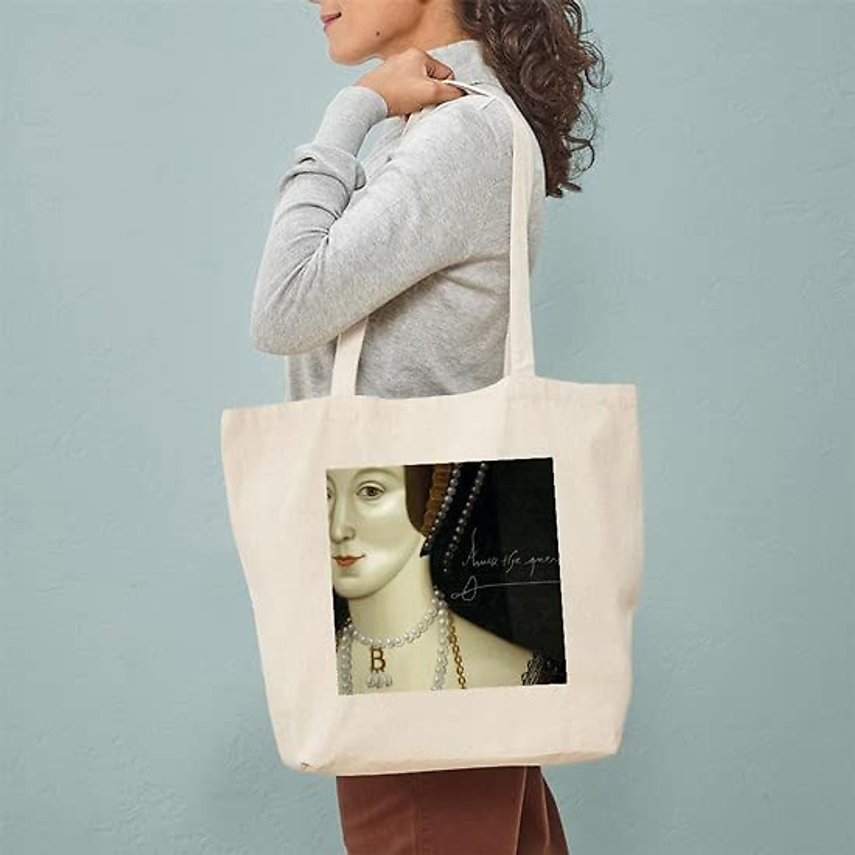 CafePress Anne Boleyn Tote Bag Natural Canvas Tote Bag, Reusable Shopping Bag