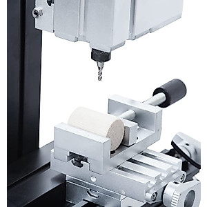 UTEYEEW 36W Mini Electroplated Metal Milling Machine, Didactical Hobbyist Woodworking Craft Miniature Wood Lathe Machine Miniature Miller 20000r/min