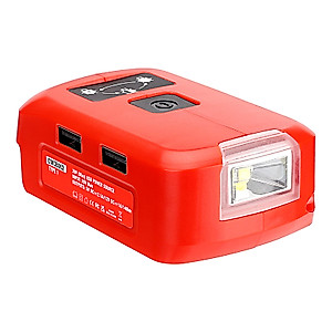 Battery Adapter for Craftsman V20 Battery USB Phone Charger, Led Work Light with Dual USB Charger and 12v DC Port,Power Source Supply for 14.4-20v Max Lithium-Ion Battery