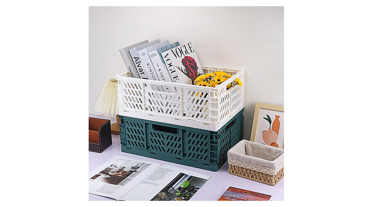 Klyuqoz Extra Large Pastel Storage Crates – Organize Now