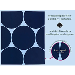 Kate Spade New York Small Concealed Spiral Notebook, 8.25" x 6.75" Journal Notebook with 112 Lined Pages, Joy Dot