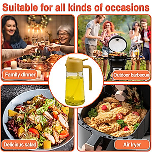 Generic 2 In 1 Oil Dispenser And Oil Sprayer, 16 Oz/470 Ml Oil Dispenser For Kitchen Spray, With Fine Mist Nozzle, Suitable For Cooking, Air Fryer, Salad, Grilling, Baking (Black, 470ml/16oz)