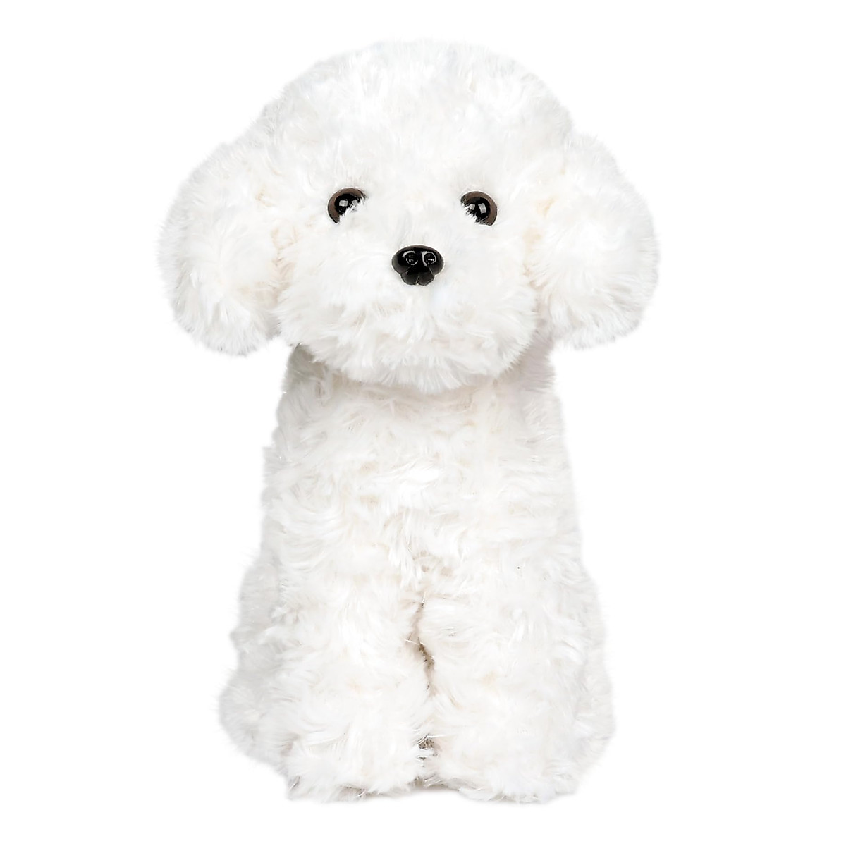 WEIGEDU White Toy Poodle Stuffed Animal - Bichon Frise/Maltese/White Labradoodle Plush Toy for Kids and Babies - Perfect Birthday & Easter Gift, 12.6"