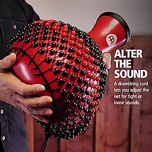 Meinl Percussion Shekere Gourd Instrument with Adjustable Beaded Net — NOT Made in China — Premium Fiberglass, 2-Year Warranty (SH-R)