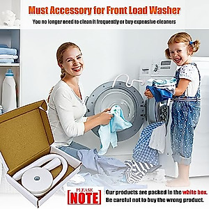 Front Load Washer Door Prop and Stopper - Magnetic Washing Machine Door Holder with 2.6-Inch Magnet Base, Removable Washer Door Stopper Keep Washer Door Open to Prevent Odors (White)