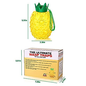 Wasp Trap 2 Pack, Trap Yellow Jacket, Hornets Naturally