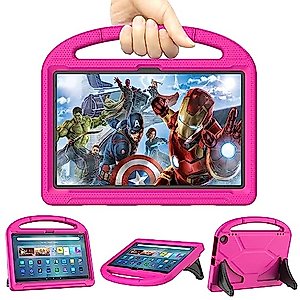 Fire Max 11 Tablet Case for Kids (13th Generation, 2023 Release) - DICEKOO Lightweight Shockproof Kid-Proof Cover with Handle Kickstand for Amazon Kindle Fire Max 11 - Pink
