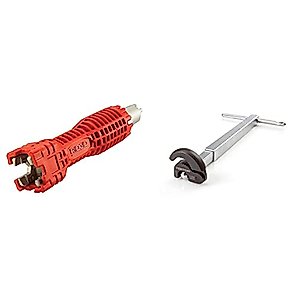 RIDGID 57003 EZ Change Plumbing Wrench Faucet Installation and Removal Tool & TEKTON 10 to 17 Inch Telescoping Basin Wrench (3/8 - 1-3/8 in.) | WRN92002