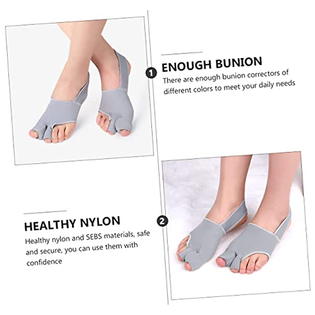 Lurrose Pedicure Stand 2 Pairs Split Foot Protector Bunion for Women Wrist Guard Splint Wrist Brace Thumb Brace Tool Stand Night Splint Hallux Valgus Correcting Socks Thumb Splints