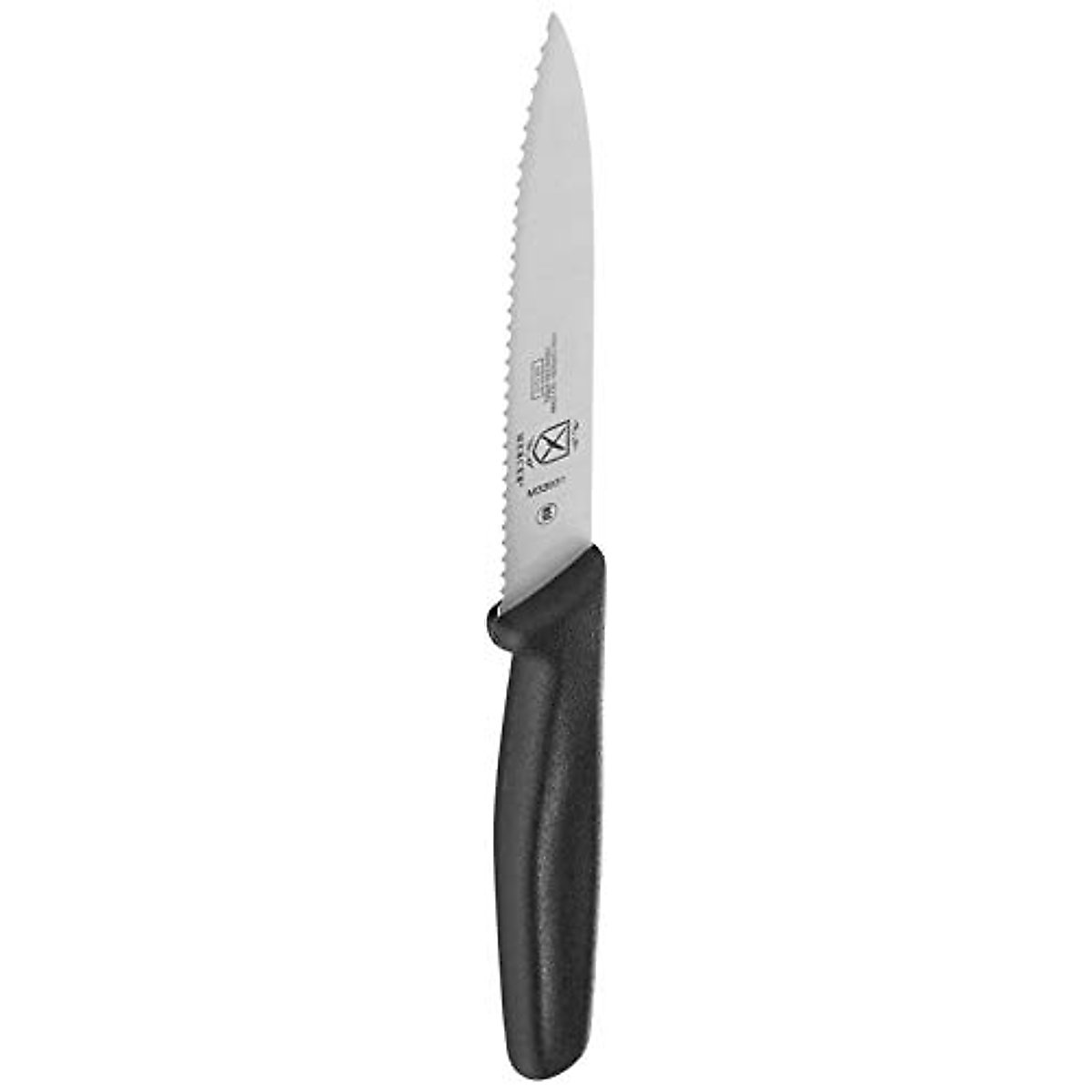 Mercer Culinary Mercer Pointed Tip Wavy Bar Knife, 4 Edge, Black M33931B, One Size, Multi