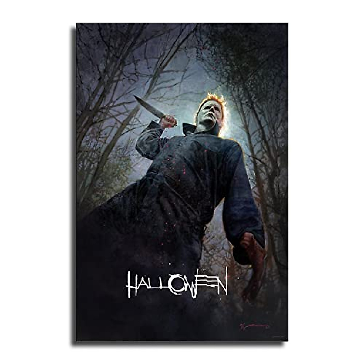 RIP Michael Myers Halloween Horror Violence and Bloody Canvas Art Poster and Wall Art Picture Print Modern Family Bedroom Decor Posters 16x24inch(40x60cm)