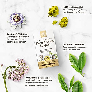 Solgar Sleep & Stress Support, Vegetable Capsules, Melatonin Free, Helps Relax, Calm You, Fall Asleep Quickly, Improve Sleep Quality with Valerian, Passionflower, Hops, Non-GMO, 15 Servings, 30 Count