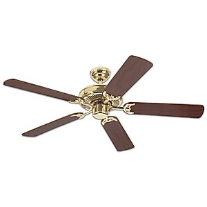 Westinghouse 7802100, Polished Brass Lighting 78021 52-Inch Contractor's Choice Ceiling Fan