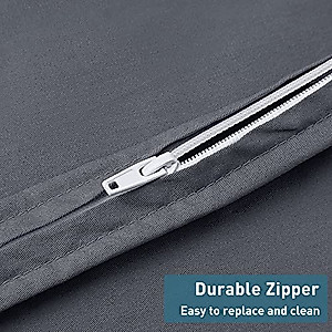 Weighted Idea Duvet Cover for Weighted Blanket 60'x80'' Queen Size (Comfortable and Breathable Fabric, Dark Grey)