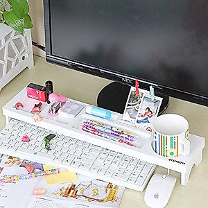 CYBERNOVA Desk Organiser Office Small Objects Storage Keyboard Commodity Shelf