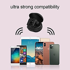 Amaitree Wireless Earbuds,True Wireless Stereo Earbuds for Android/iOS/Laptop/Game/Sport,Bluetooth 5.0 in-Ear Earbuds,Built-in Mic,Touch,White LED Power Display USB-C Charging Case