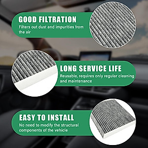 Ziciner Car Fresh Breeze Air Filter Replacement for Car Passenger, Premium Cabin Air Filter includes Activated Carbon, Auto Compartment Air Filters for CF10134, Easy to Install