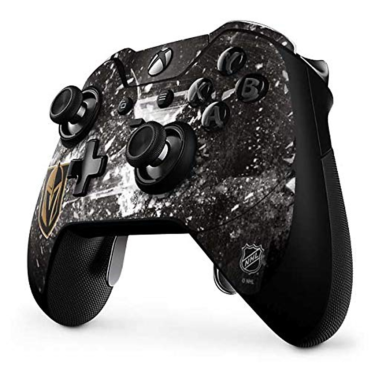 Skinit Decal Gaming Skin compatible with Xbox One Elite Controller - Officially Licensed NHL Vegas Golden Knights Frozen Design